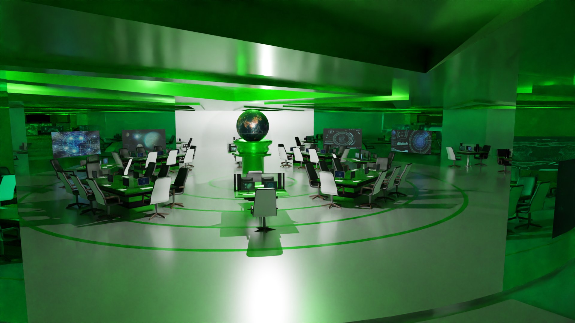 Sci-Fi Command Center 3D Model - TurboSquid 2161393