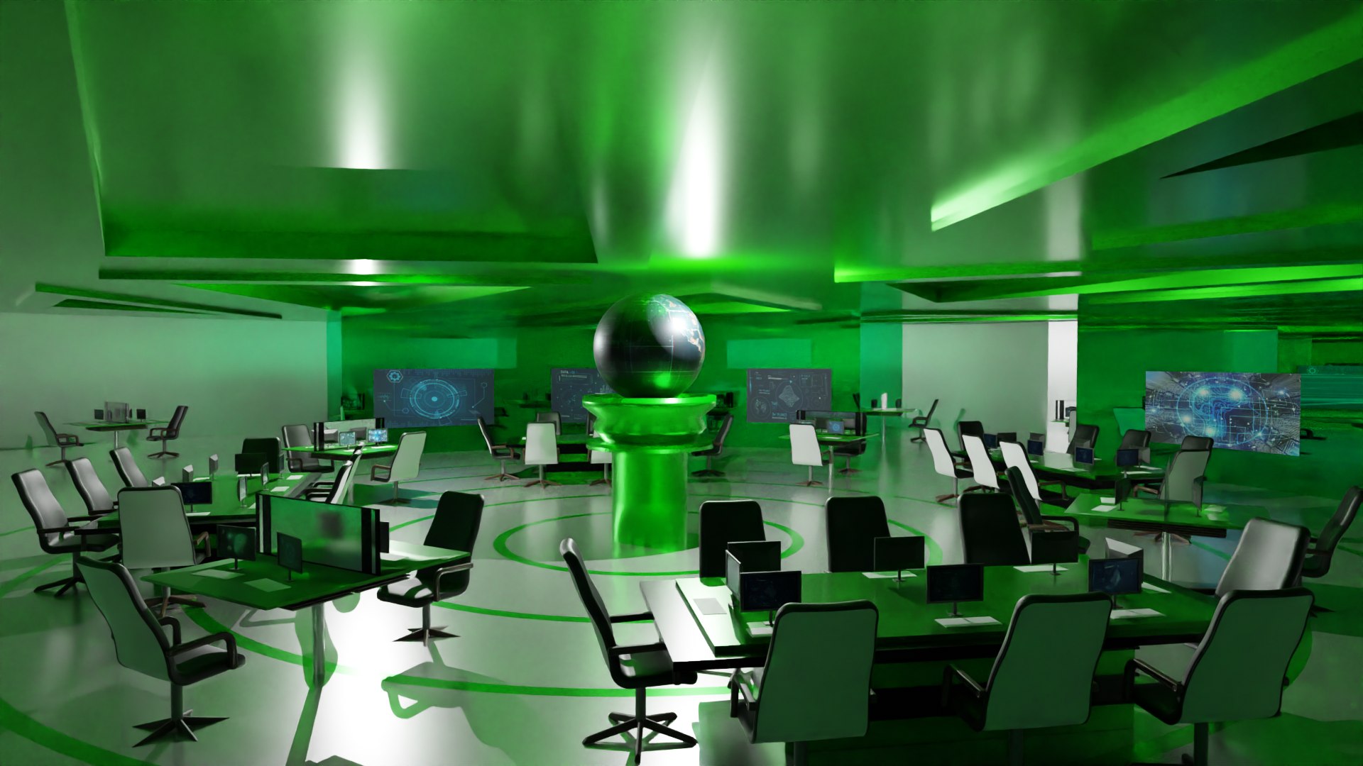 Sci-Fi Command Center 3D Model - TurboSquid 2161393