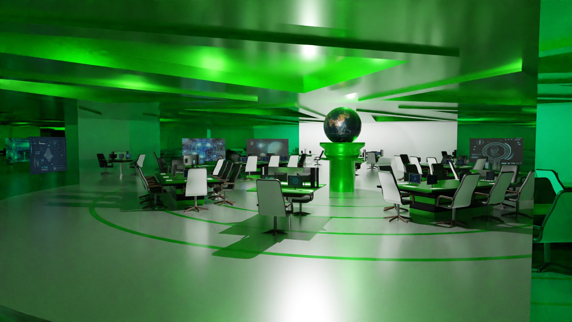 Sci-Fi Command Center 3D Model - TurboSquid 2161393