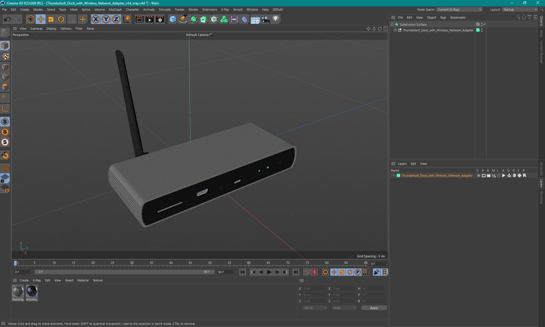 3D Thunderbolt Dock With Wireless Network Adapter - TurboSquid 2413121
