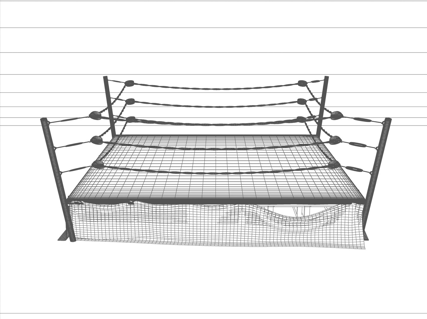 Boxing Ring Vintage Classic 3D Model - TurboSquid 2005560