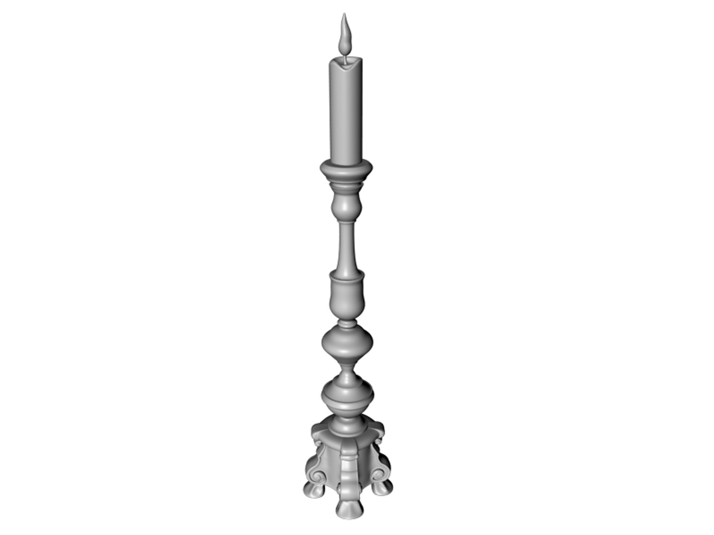 3d candlestick candle stick