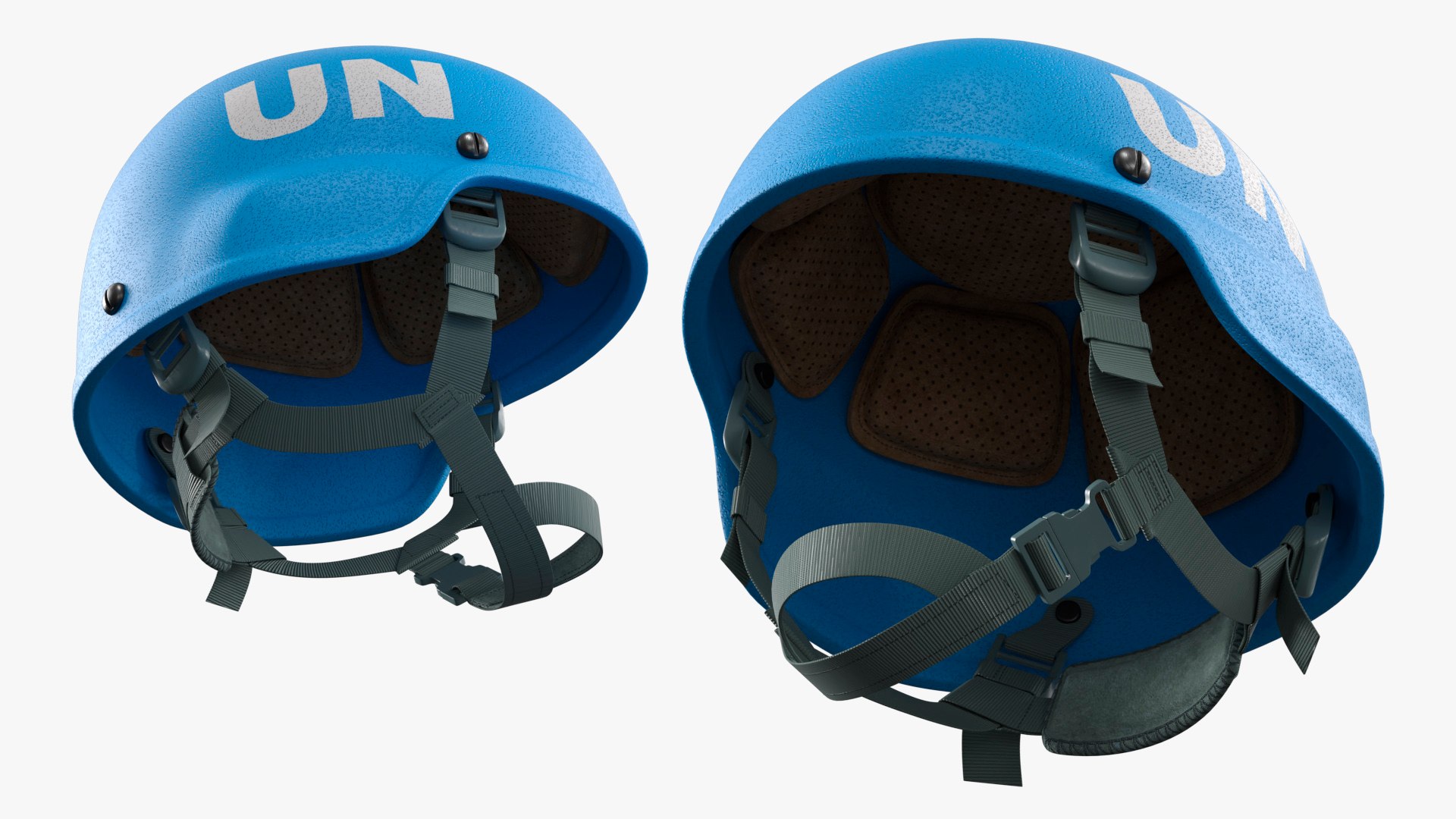 UN Peacekeeper Tactical Helmet Blue 3D Model - TurboSquid 2402466