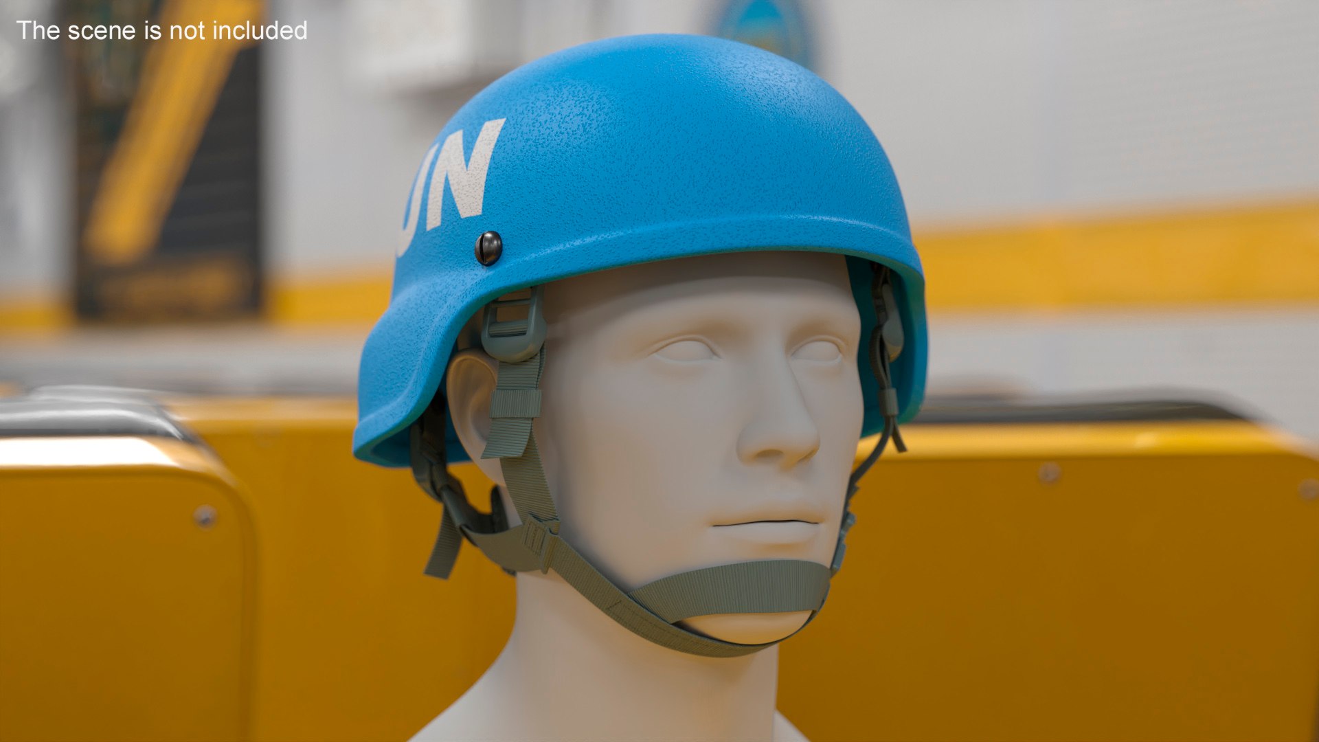 UN Peacekeeper Tactical Helmet Blue 3D Model - TurboSquid 2402466