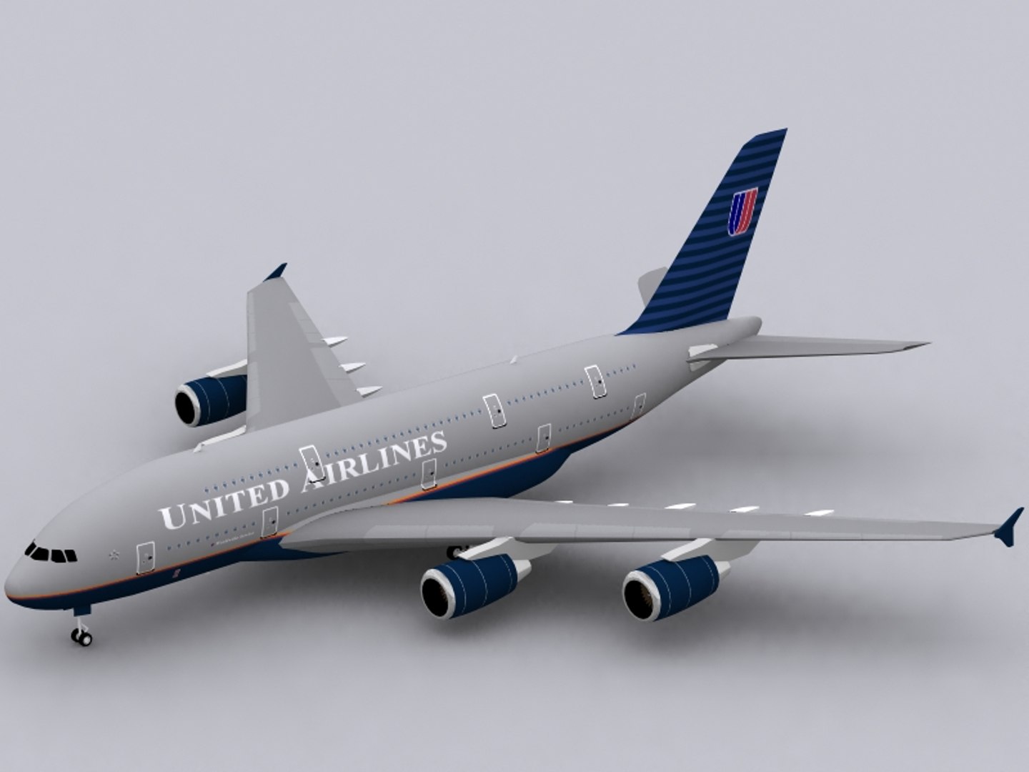 3ds Max Airbus A380-800 Old Colors