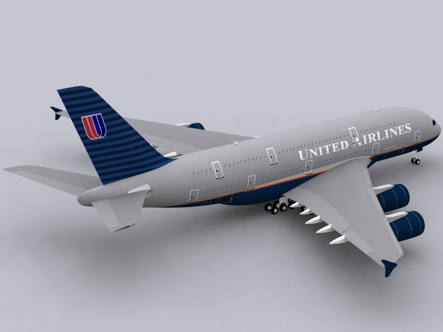 3ds Max Airbus A380-800 Old Colors