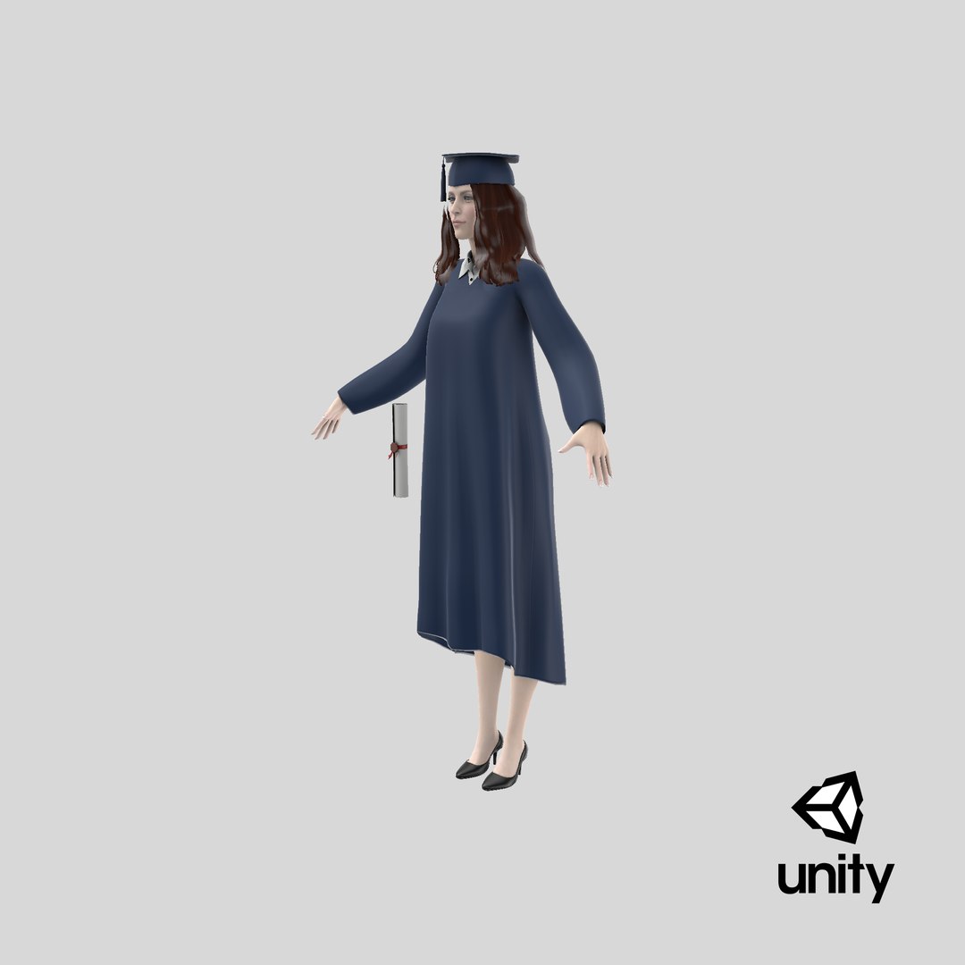 Free Female Graduate Student T 3D Model - TurboSquid 1615453