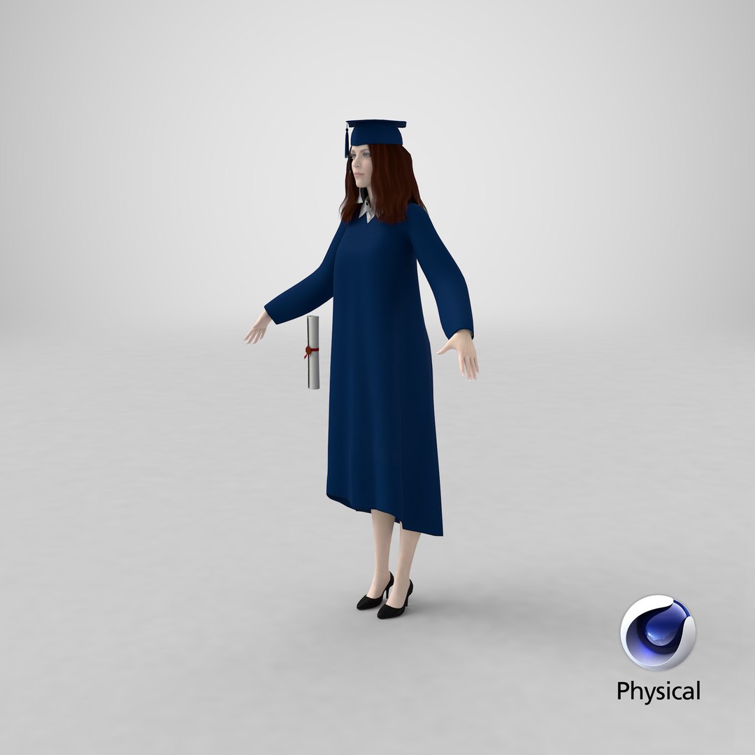 Free Female Graduate Student T 3D Model - TurboSquid 1615453