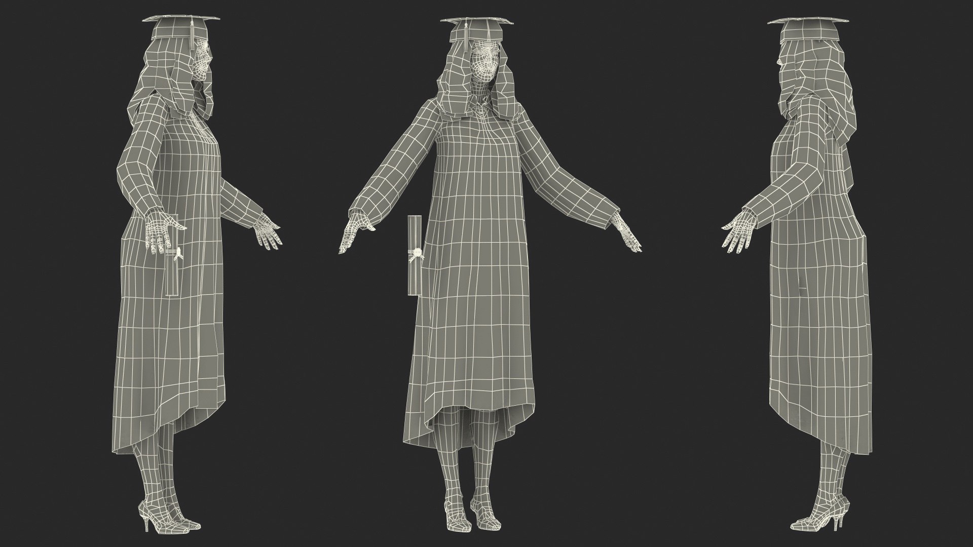 Free Female Graduate Student T 3D Model - TurboSquid 1615453