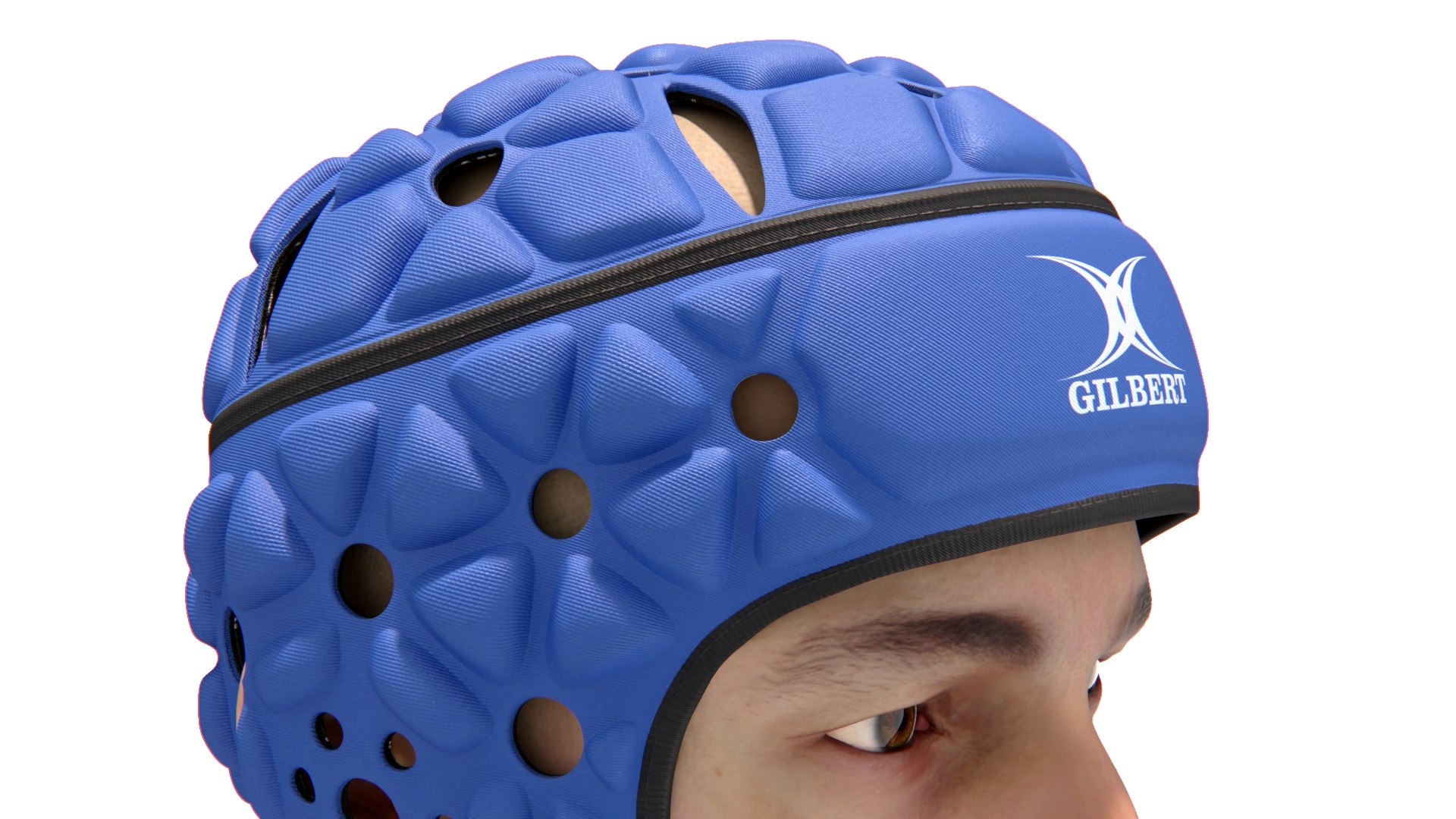 Male Head With Gilbert Rugby Headgear 3D Model - TurboSquid 2351861