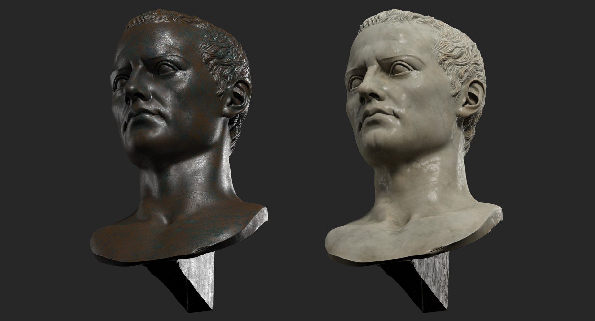 3D Decorative Bust Roman - TurboSquid 1337752