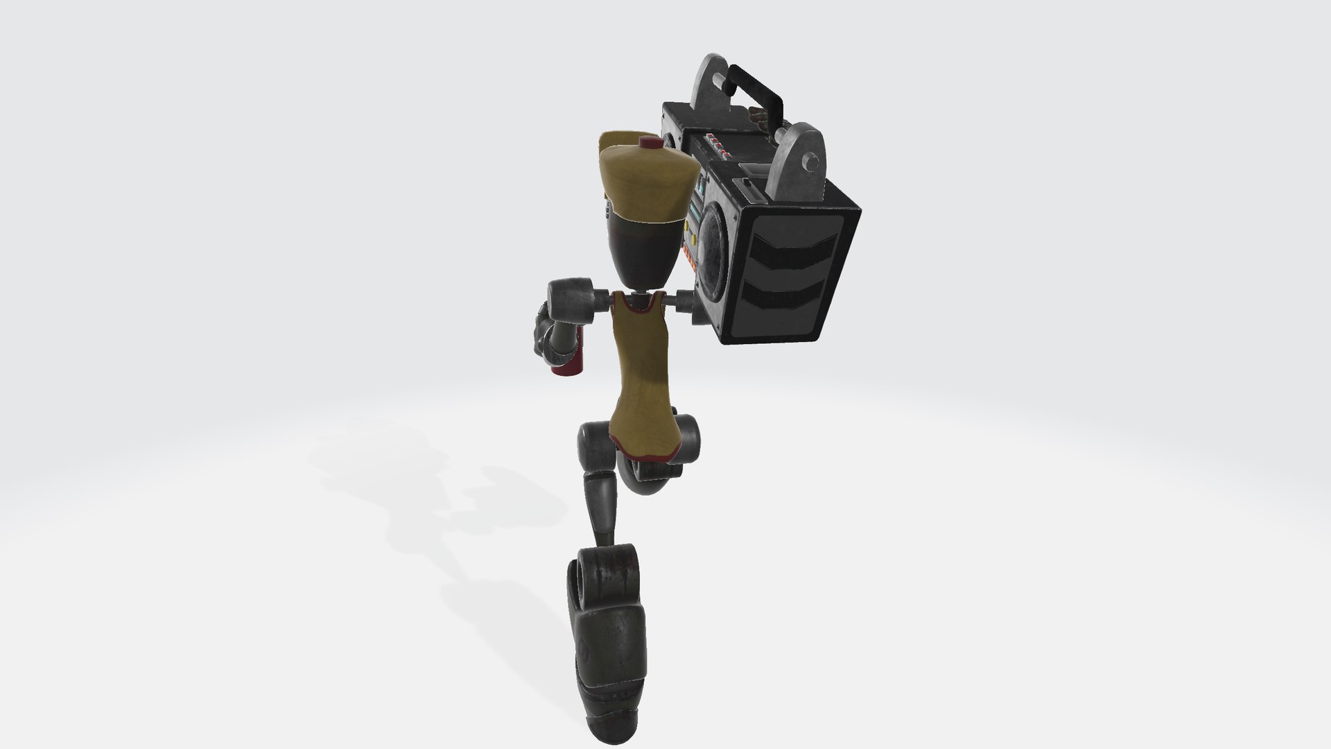 Robot With Boom Box Model - TurboSquid 2373488