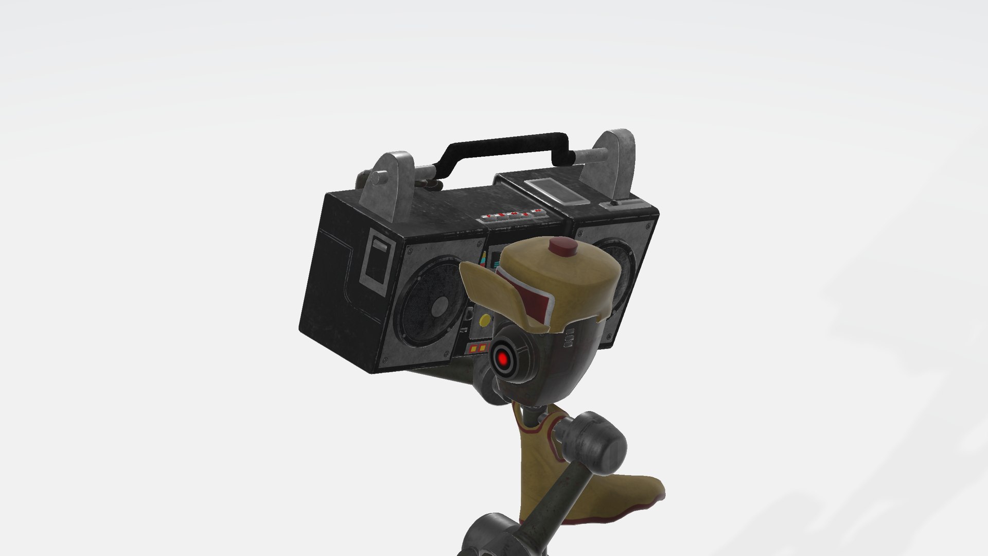 Robot With Boom Box Model - TurboSquid 2373488