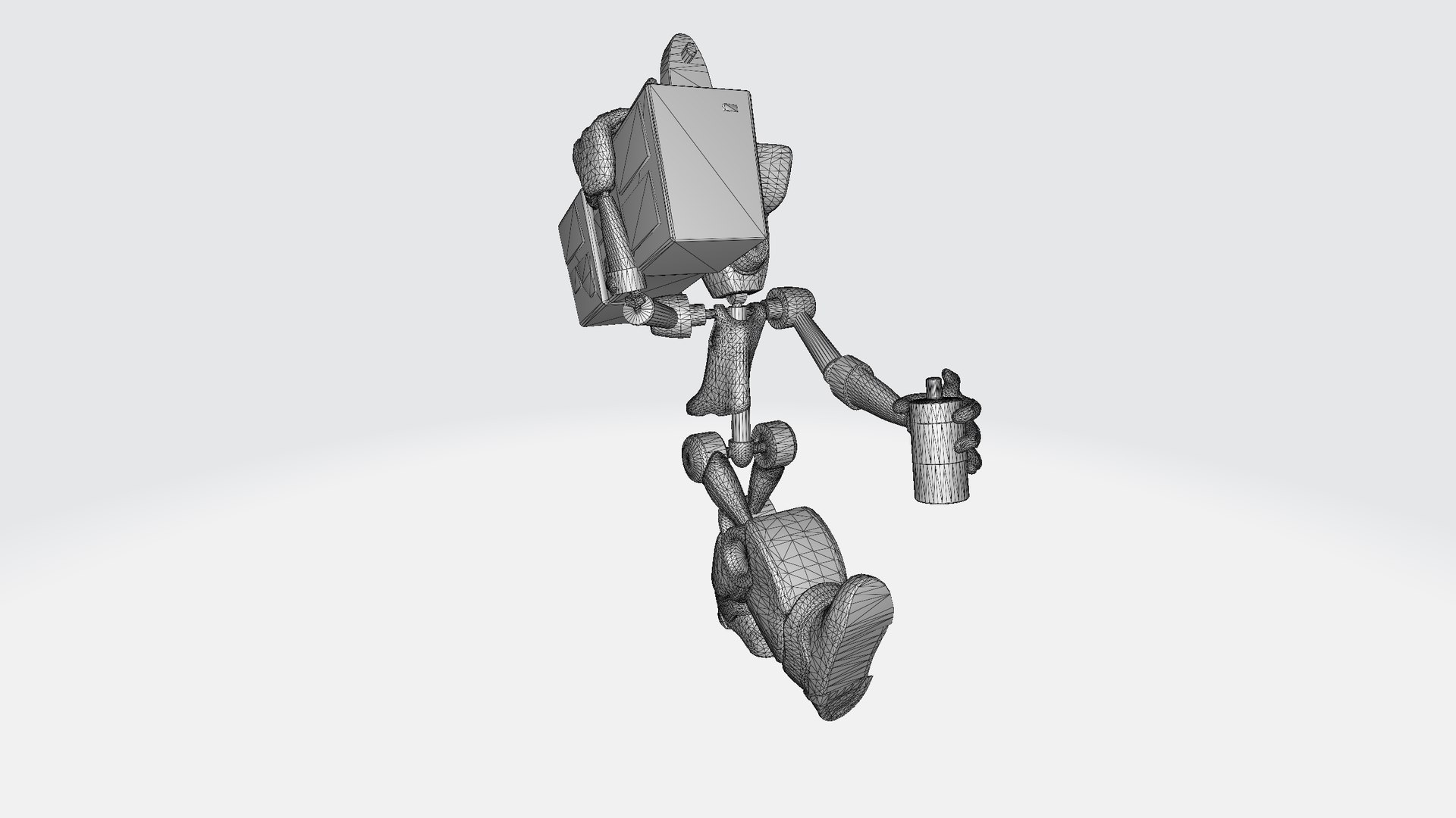 Robot With Boom Box Model - TurboSquid 2373488