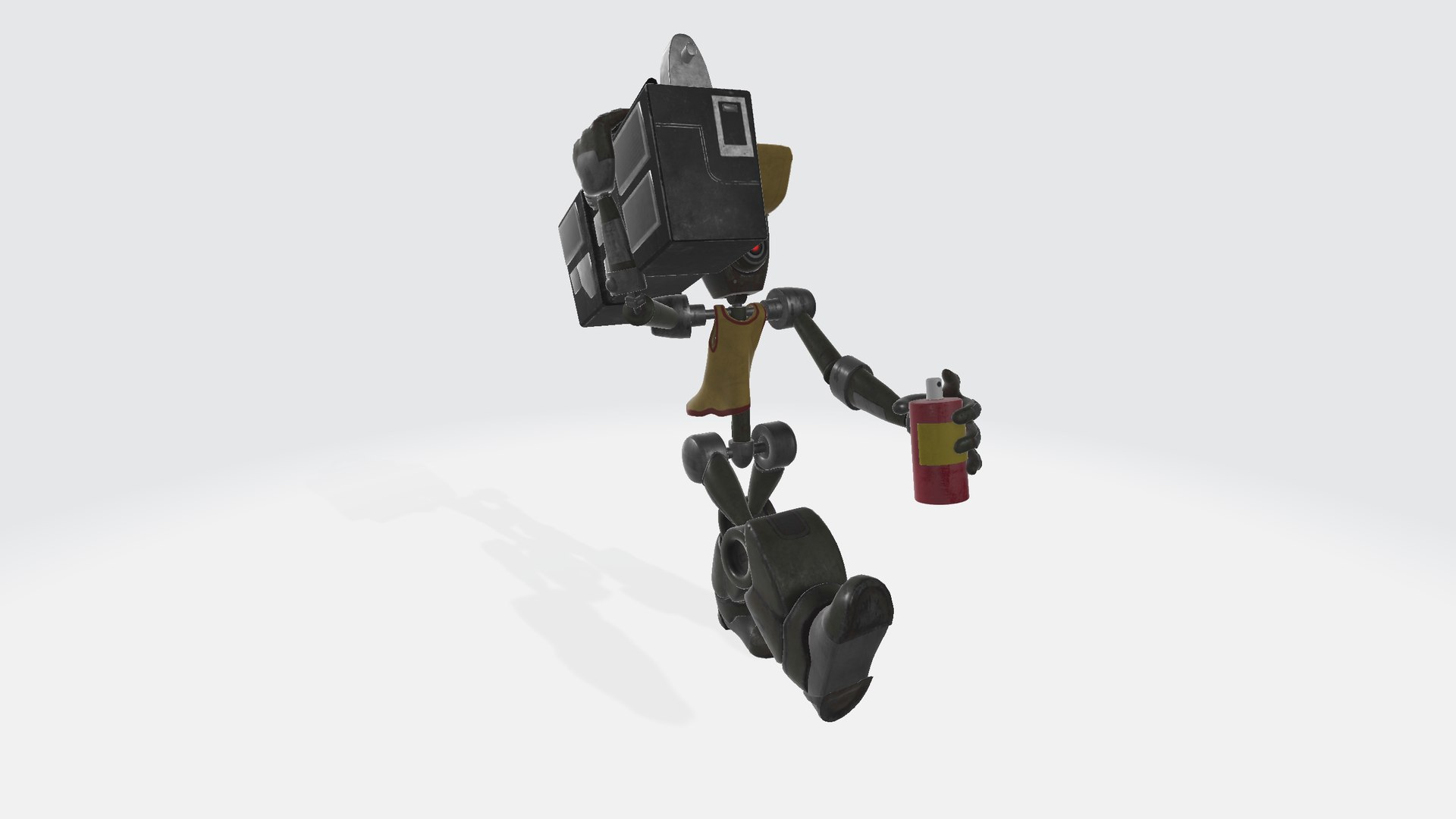 Robot With Boom Box Model - TurboSquid 2373488