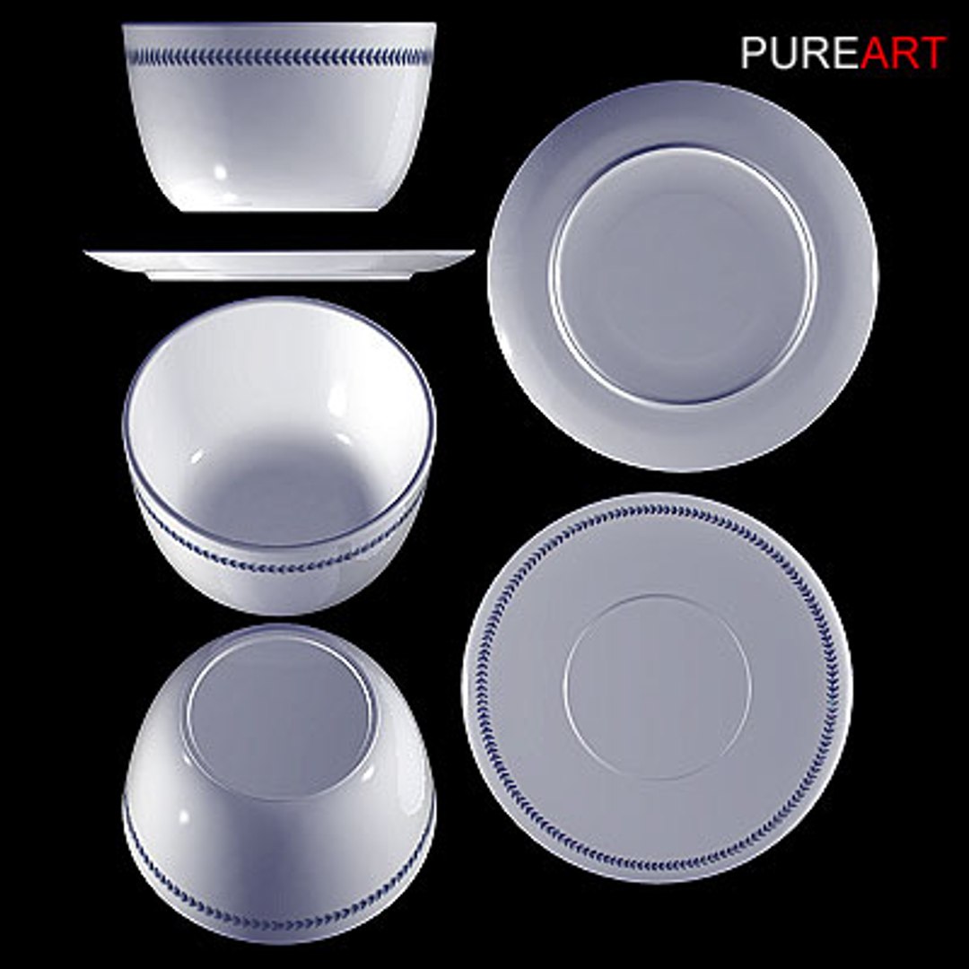 glasses porcelain 3d model