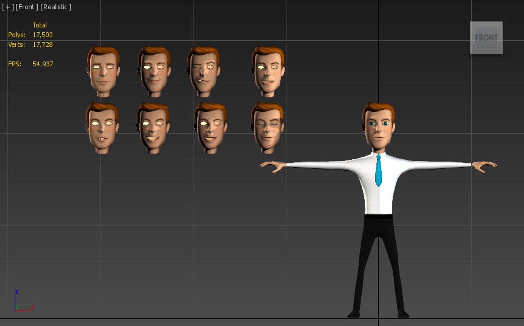 Cartoon Business 3d Model