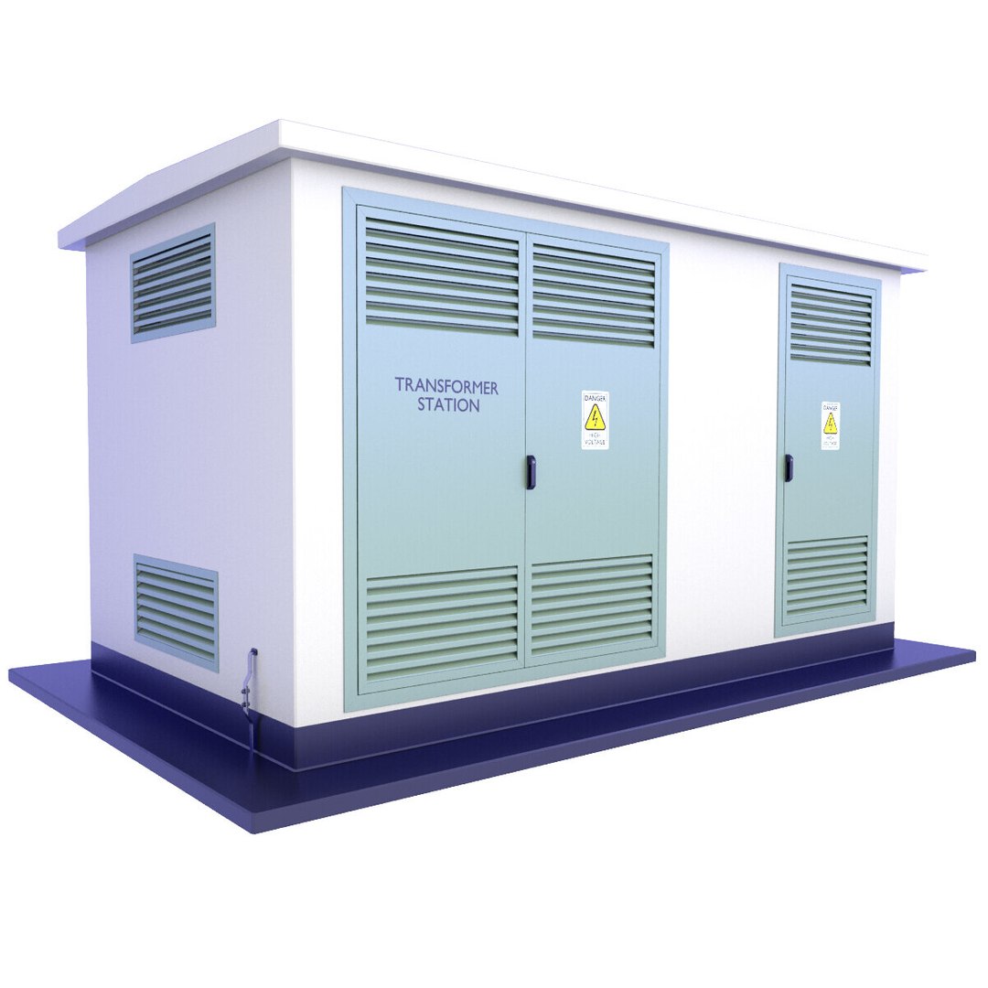 4 Power Transformer Substation Buildings SET V12 3D Model - TurboSquid ...