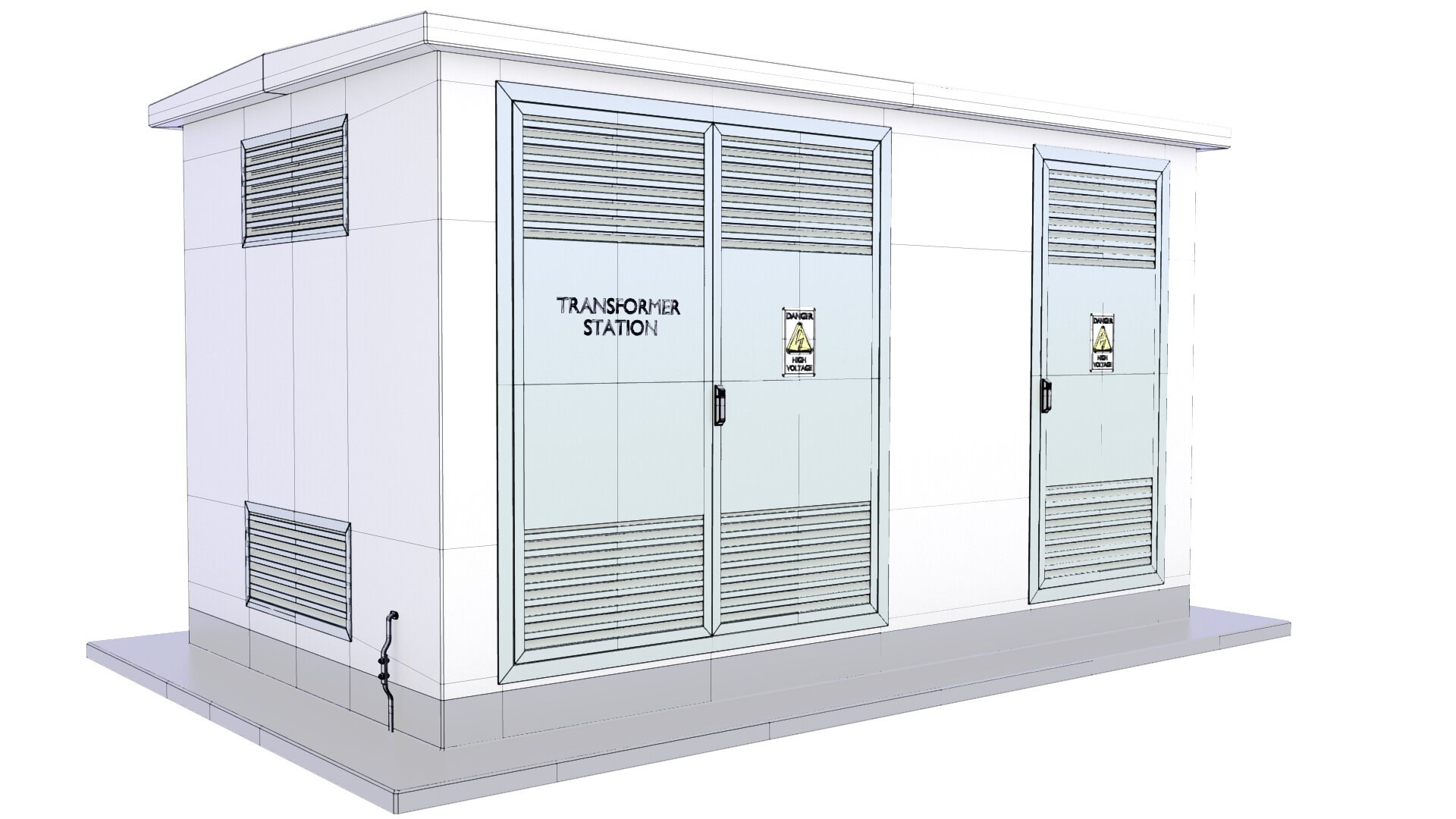 4 Power Transformer Substation Buildings SET V12 3D Model - TurboSquid ...
