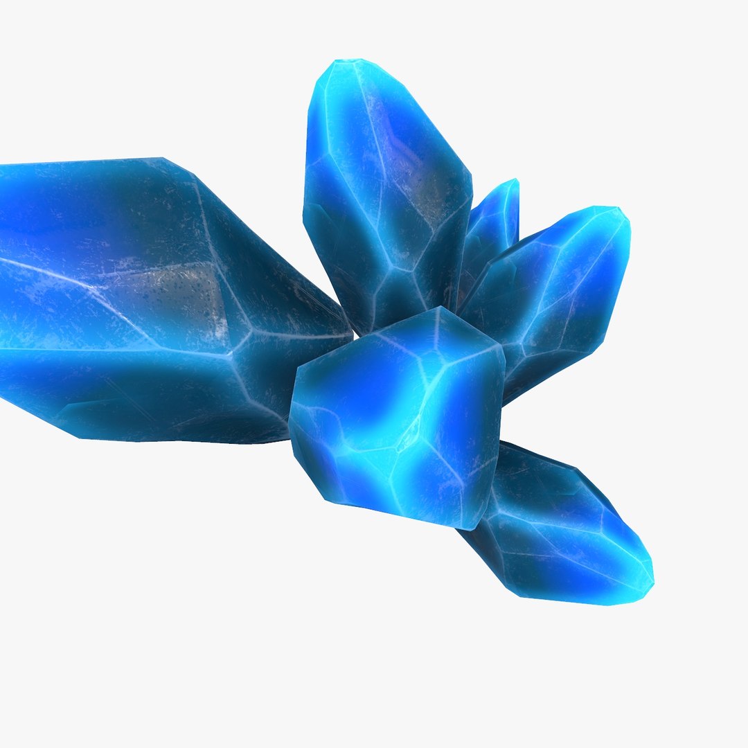 3D Blue Crystals Model - TurboSquid 1208263
