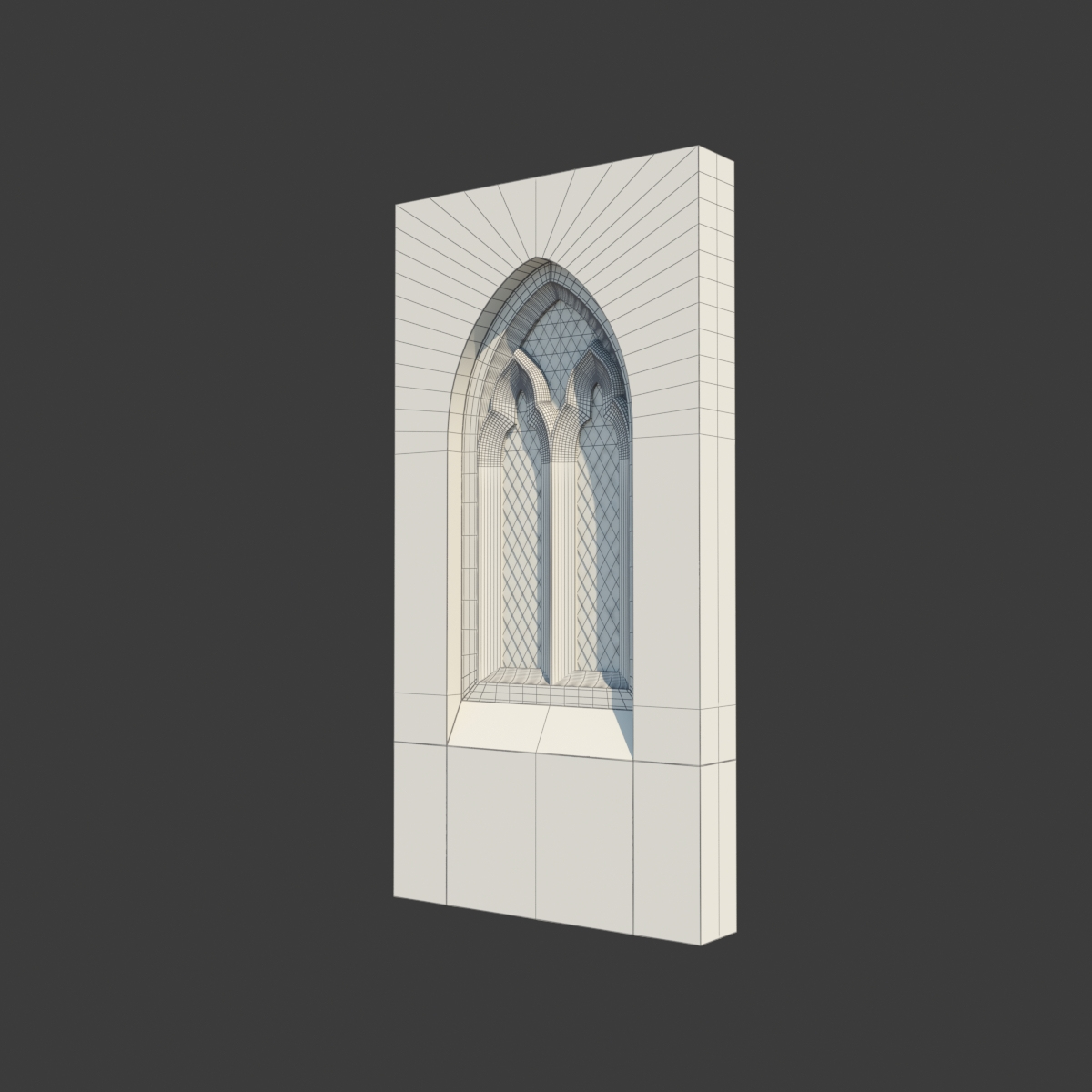 medieval gothic 5 windows 3d model