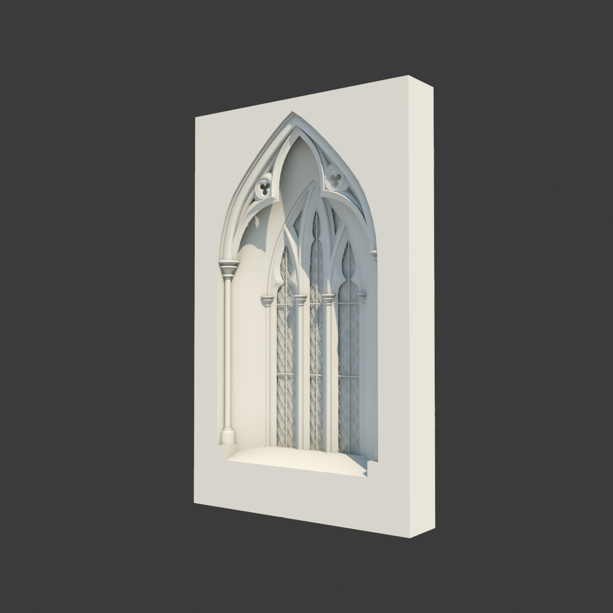 medieval gothic 5 windows 3d model