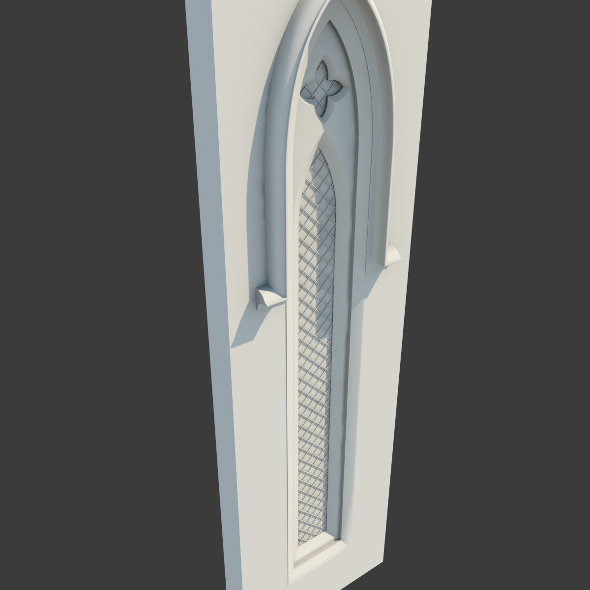 medieval gothic 5 windows 3d model