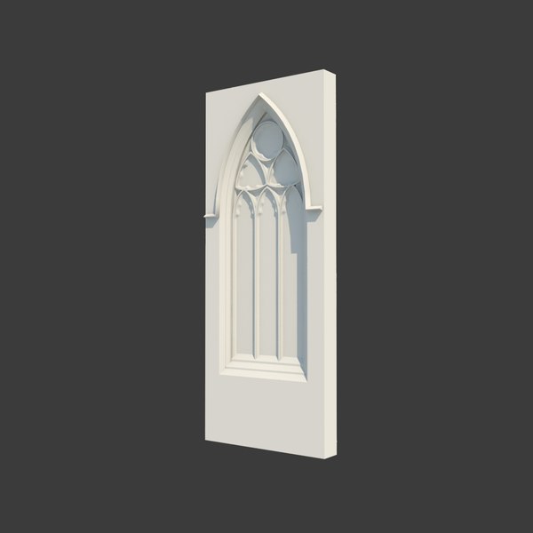 medieval gothic 5 windows 3d model