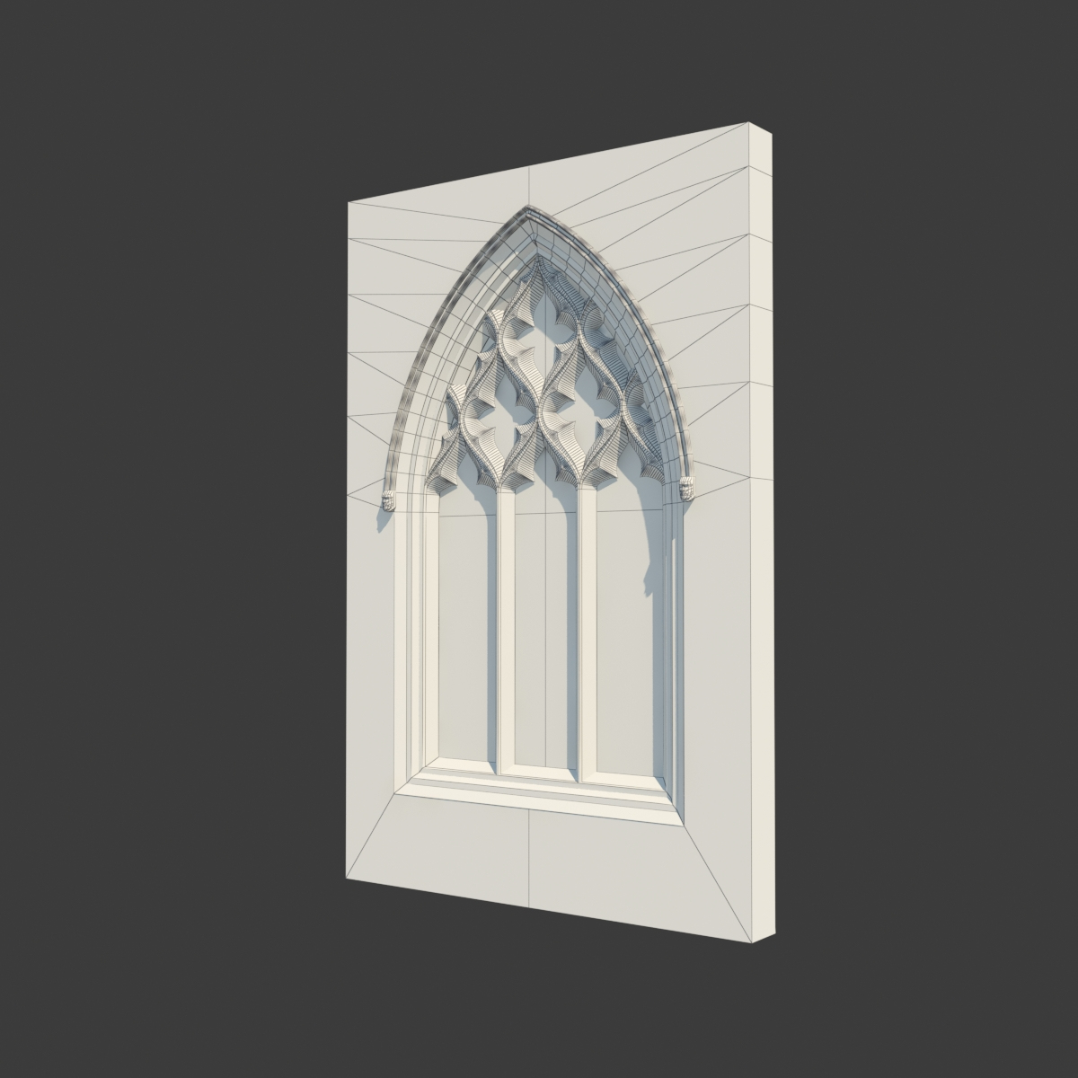 medieval gothic 5 windows 3d model