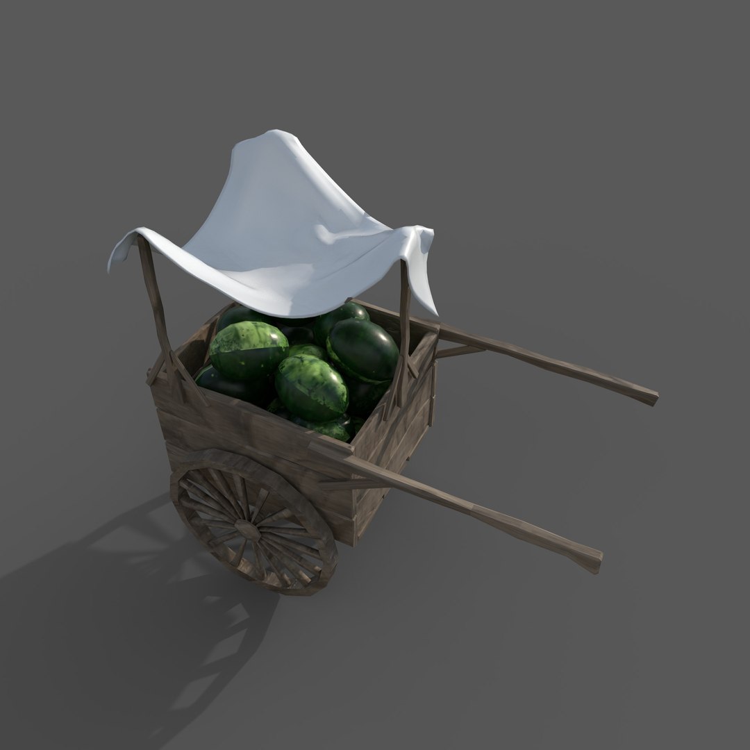 Watermelon Cart 3D Model - TurboSquid 2252897