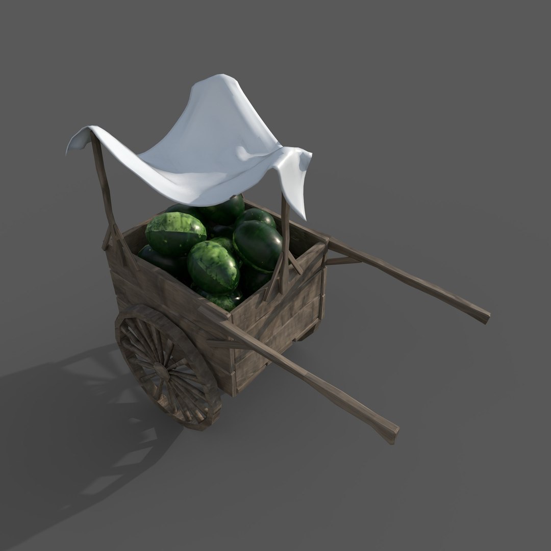 Watermelon Cart 3D Model - TurboSquid 2252897