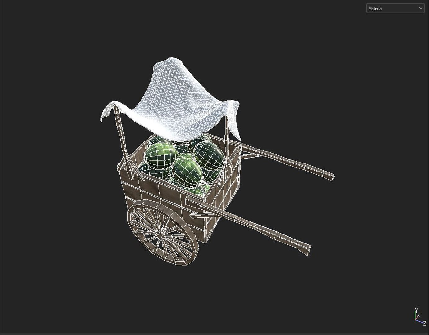 Watermelon Cart 3D Model - TurboSquid 2252897