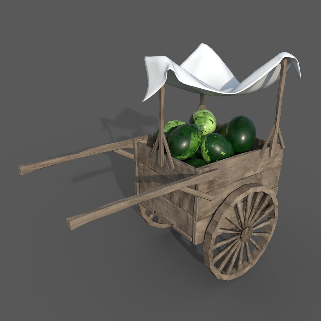 Watermelon Cart 3D Model - TurboSquid 2252897