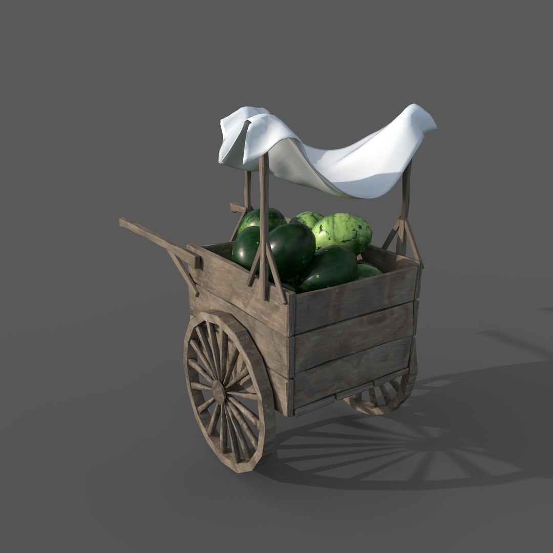 Watermelon Cart 3D Model - TurboSquid 2252897