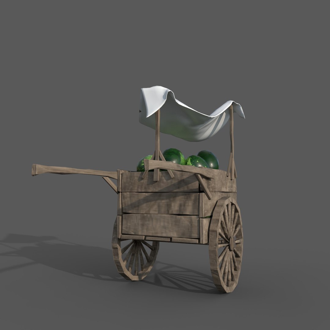 Watermelon Cart 3D Model - TurboSquid 2252897