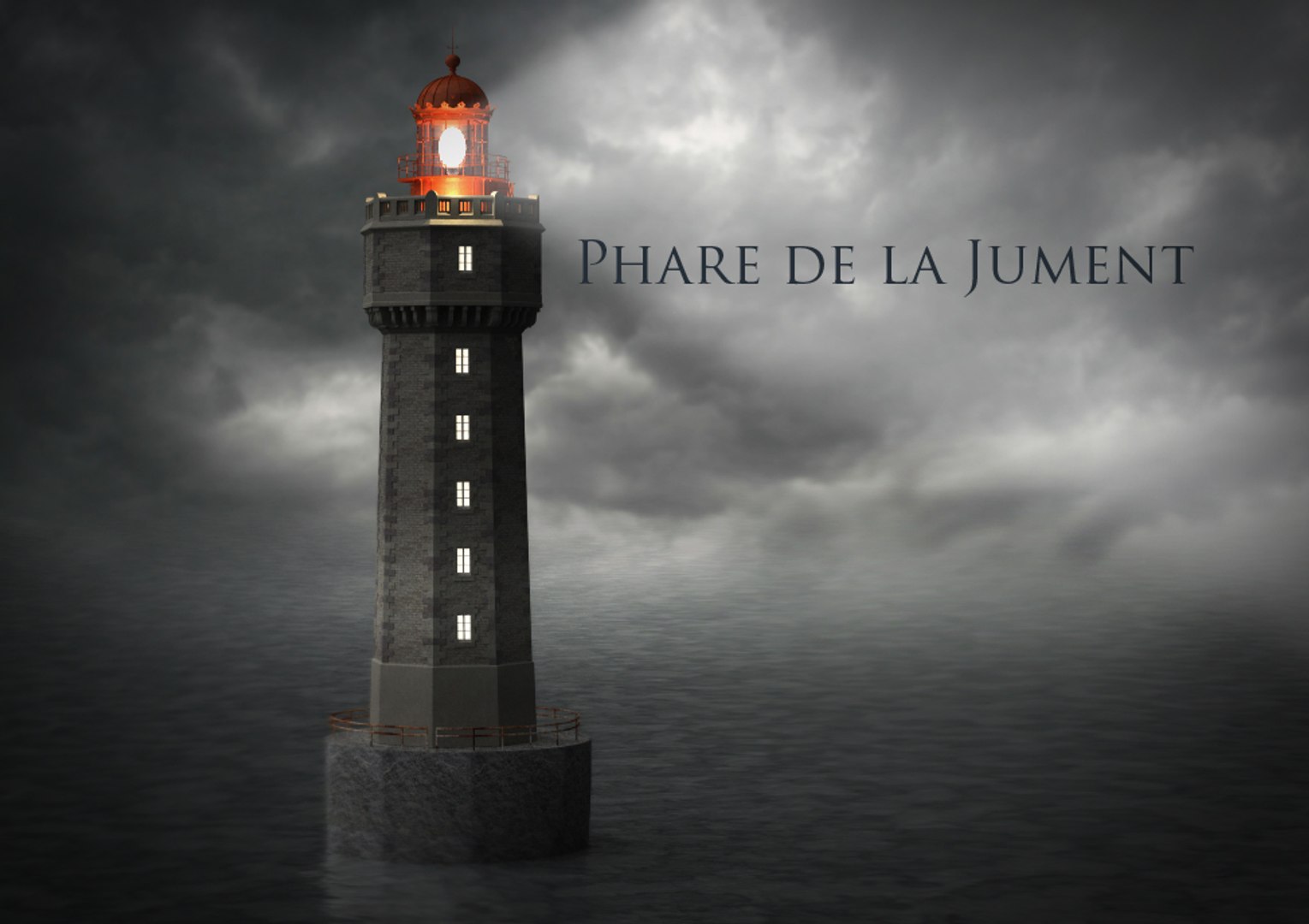 3d Model La Jument Lighthouse
