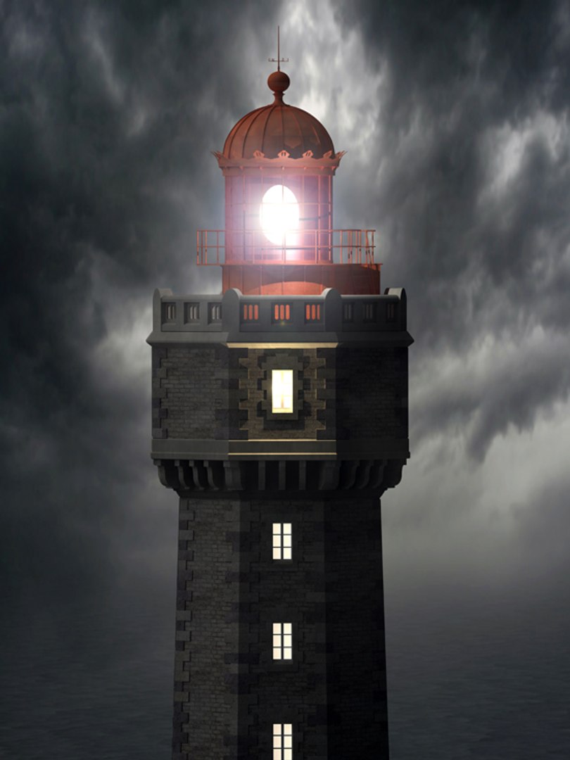3d Model La Jument Lighthouse