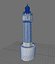 3d Model La Jument Lighthouse