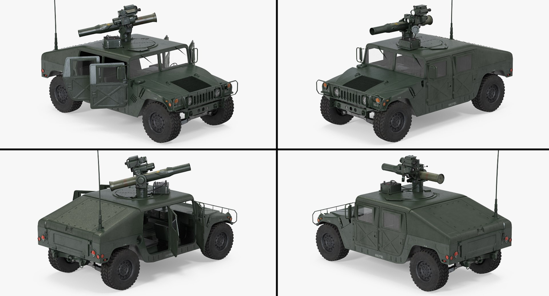 hmmwv tow missile carrier 3d max