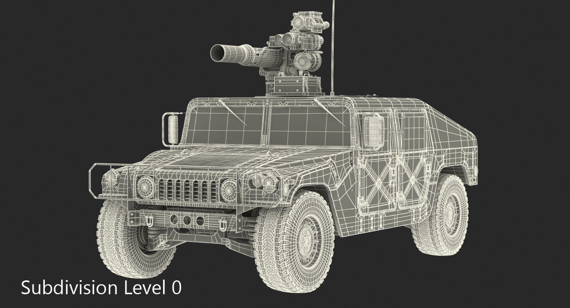 hmmwv tow missile carrier 3d max