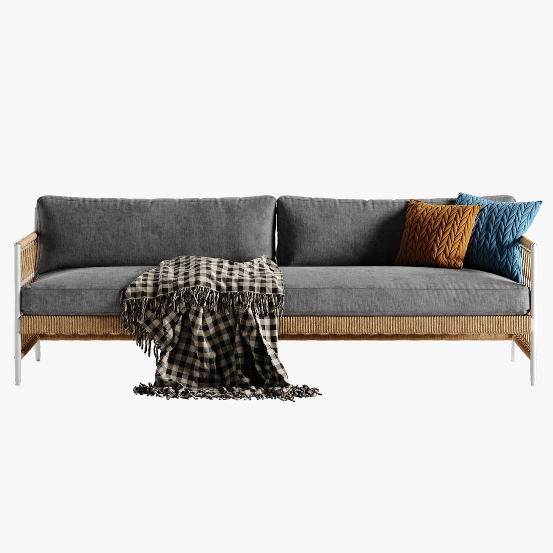 Serena And Lily Salt Greek Sofa 3D Model - TurboSquid 1763810