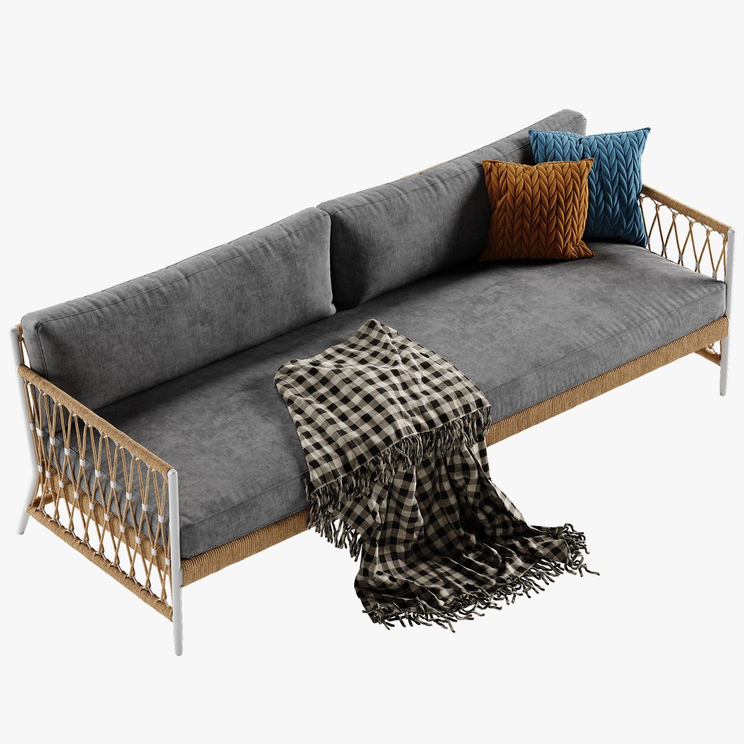 Serena And Lily Salt Greek Sofa 3D Model - TurboSquid 1763810
