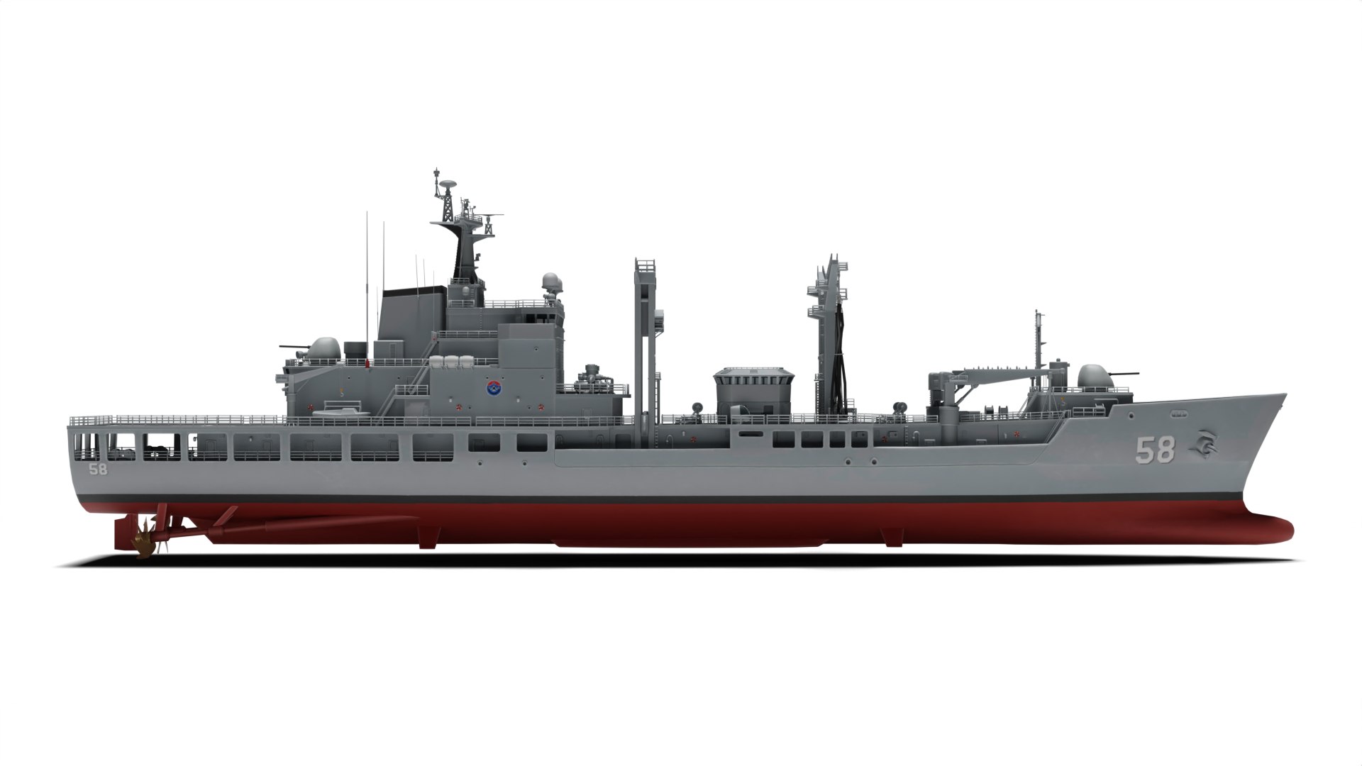 3D Fast Combat Support Ship AOE-58 - TurboSquid 2192181