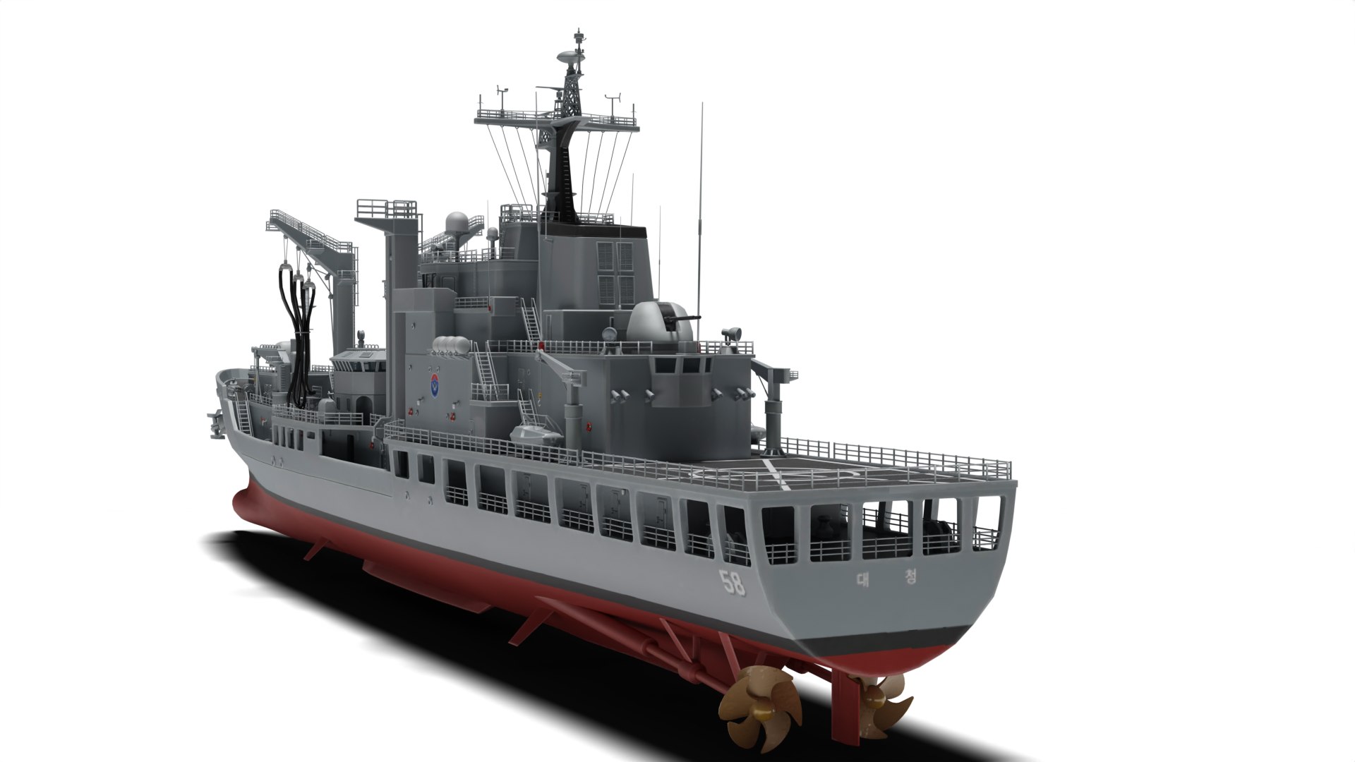 3D Fast Combat Support Ship AOE-58 - TurboSquid 2192181