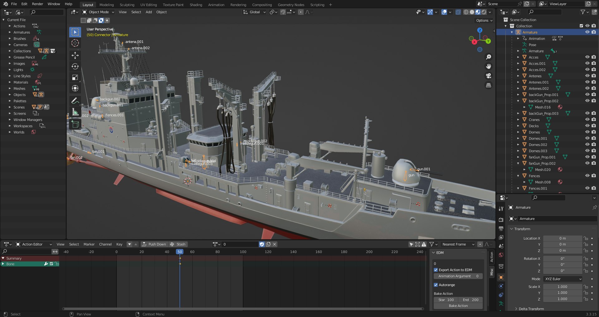 3D Fast Combat Support Ship AOE-58 - TurboSquid 2192181