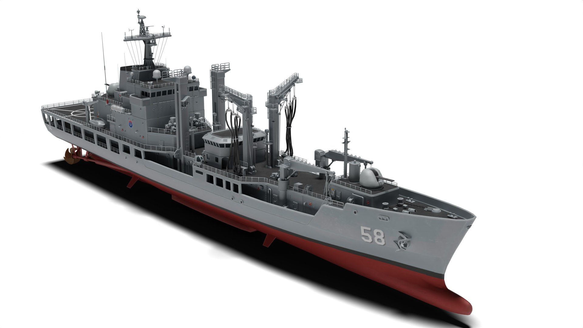 3D Fast Combat Support Ship AOE-58 - TurboSquid 2192181