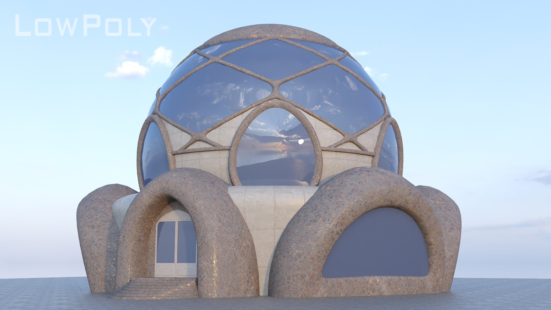 Sphere House 3D Model - TurboSquid 2088705