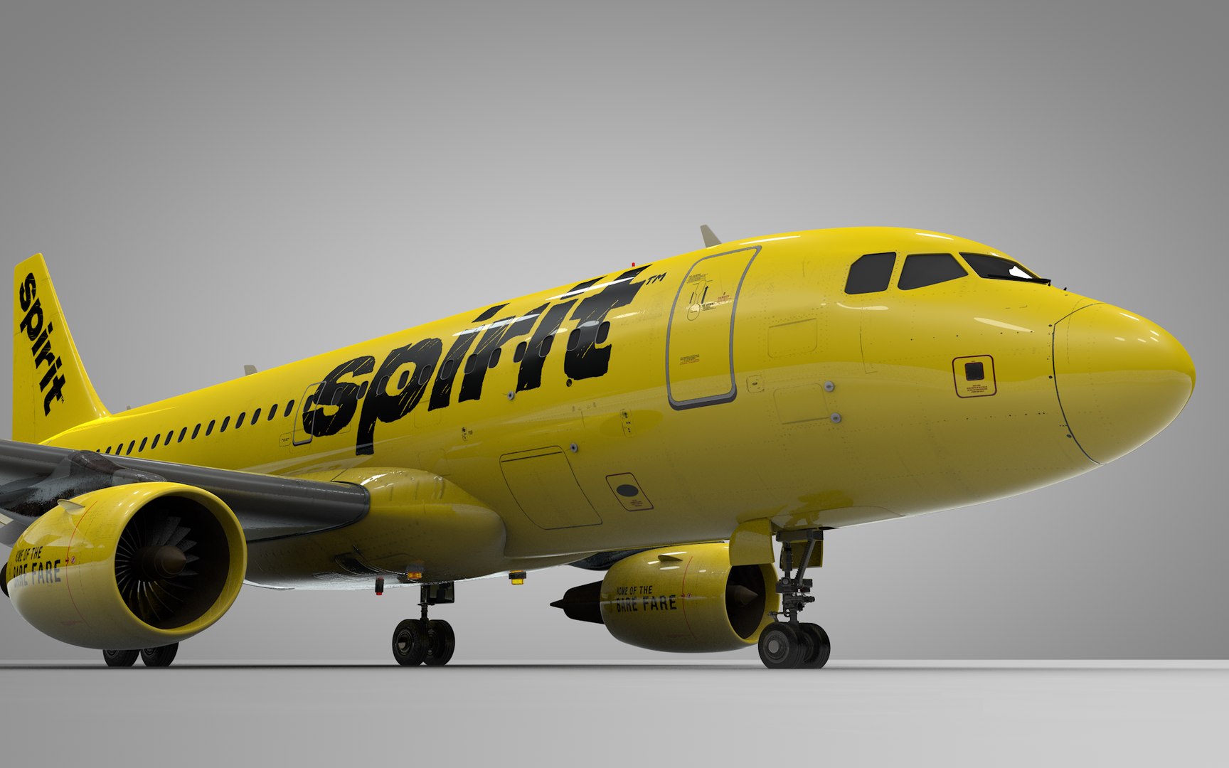 Airbus A319-100 SPIRIT Airlines L1471 3D model - TurboSquid 1775022