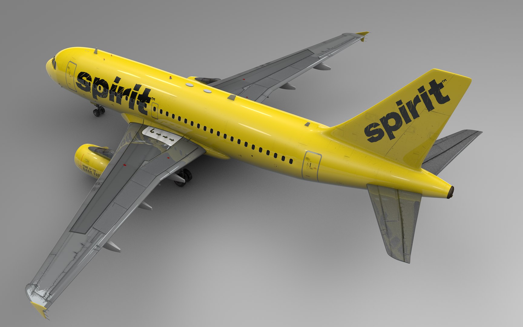 Airbus A319-100 SPIRIT Airlines L1471 3D model - TurboSquid 1775022