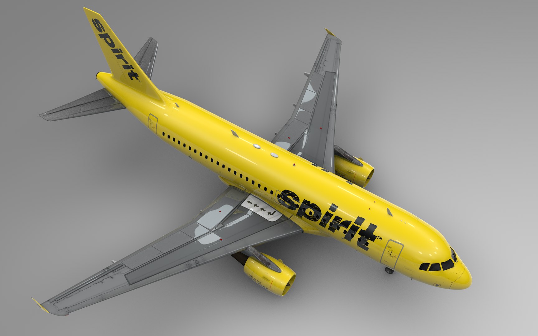 Airbus A319-100 SPIRIT Airlines L1471 3D model - TurboSquid 1775022